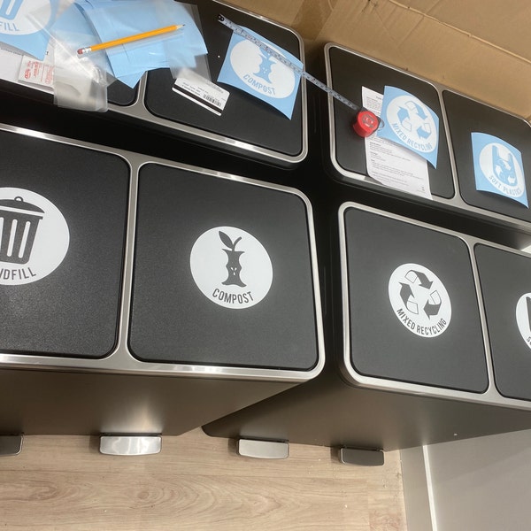 Trash & Recycle Decals: Vinyl Stickers for Your Waste Receptacles - Etsy