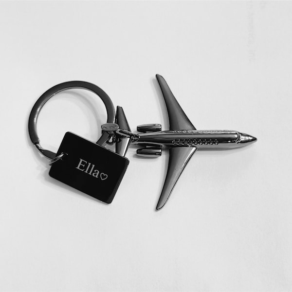Persoanlized Airplane Key Chain, Creative Aircraft Twin-engine Gift ...