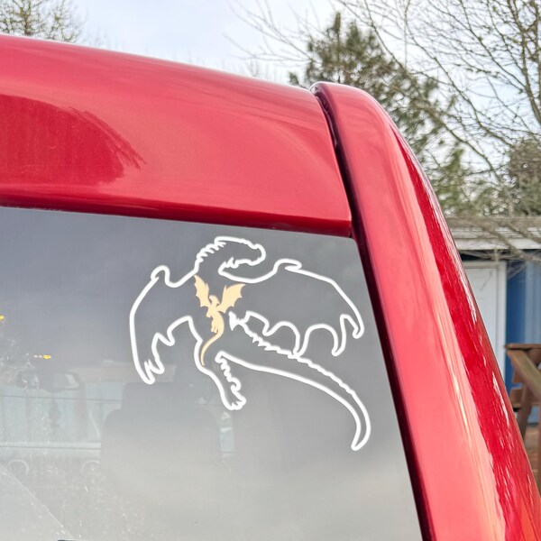 Car Decal, Custom Car Sticker, Thingy Thingz, Tairn Sticker, Andarna ...