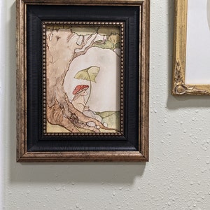 Rainy Day Bunny mini Art Print 5x7 Bookmark and Sticker - Etsy