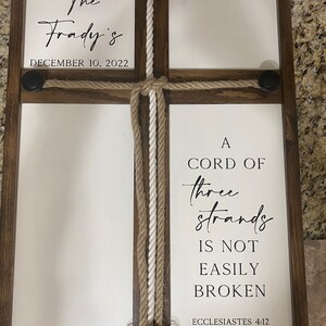 A Cord of Three Strands Unity Ceremony Braided Cord Cross Sign With ...