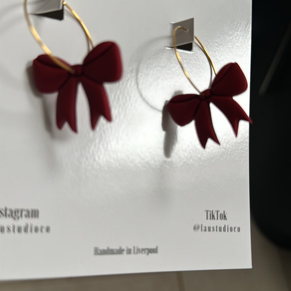 MINI FLUMP Handmade Twisted Hoop Polymer Clay Earrings Boho Huggie ...