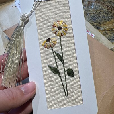 Personalized Embroidered Bookmark Mushroom Embroidery - Etsy