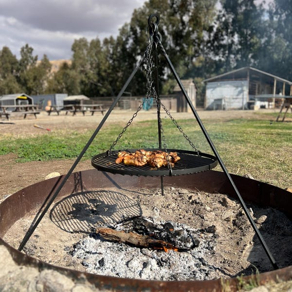Campfire Cooking Hooks and Chain Set for Tripods - Etsy
