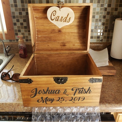 Rustic Wooden Card Box Rustic Wedding Card Box Rustic Wedding Decor ...