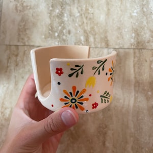 Ceramic Bee With Honeycomb Spoon Rest Handmade Kitchen Yellow Spoon ...