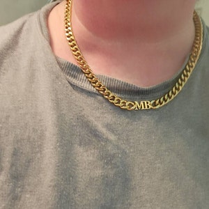 18K Gold Filled Name Necklace Thick Box Chain Custom Name - Etsy