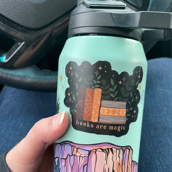 Books Are Magic Waterproof Sticker | Bookish Kindle and Water Bottle ...