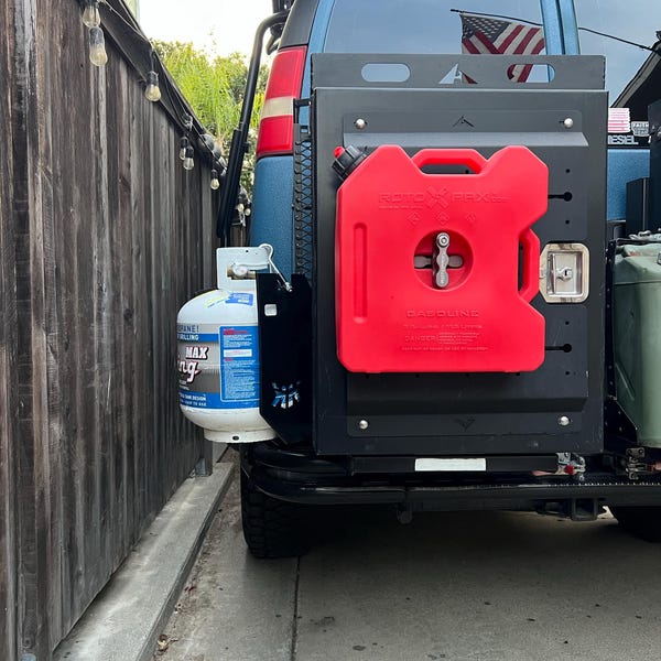 Dual 5 Lb Propane Tank Cylinder Mount, Twin Tanks, Cradle for Camping ...