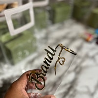 Personalized Glass Decor Custom Wine Charm Wedding Wine Charms Gold ...