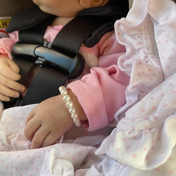 Girls Pearls BABY GIRL Real Pearls Baby Bracelet Freshwater Pearls New ...