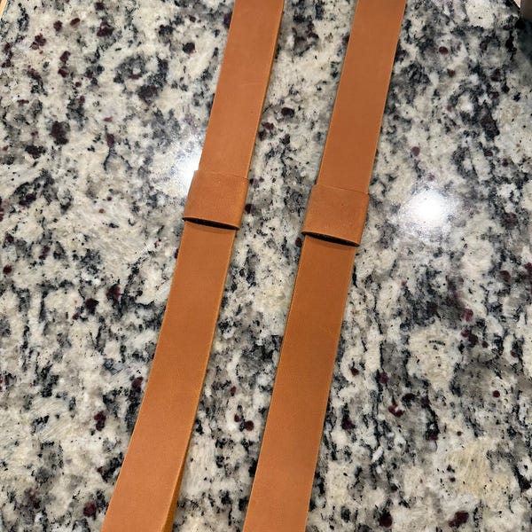 Leather Shelf Brackets With Rod Holder, Wall Hanging Straps for ...