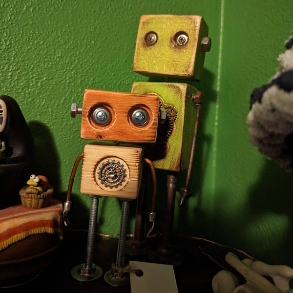 Welded Metal Rustic Robot | Steampunk Robot | Space Robot | Old Robot ...