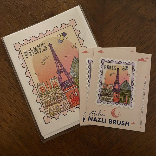 PARIS Sticker, Paris France Sticker, Paris Skyline Vinyl Sticker ...