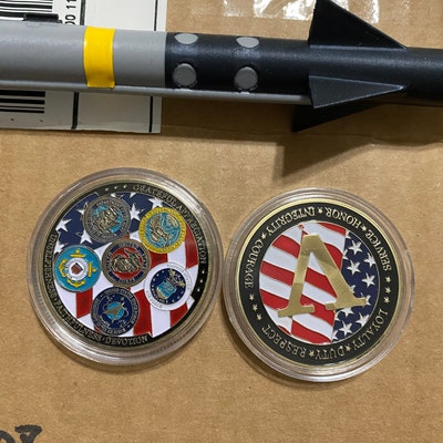 Military Thank You for Your Service Gold Challenge Coin - Etsy