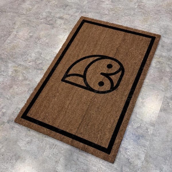 Monogrammed Coir Border Door Mat,monogram Border Personalized Doormat ...