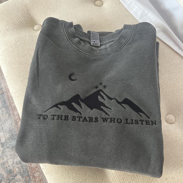 OFFICIALLY LICENSED ACOTAR Embroidered Sweatshirt Stars Acotar Merch ...