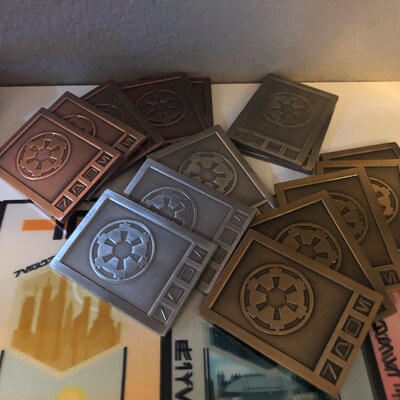 Bronze Imperial Credit Solid Metal Metal Credit Star Wars Sabacc Empire ...