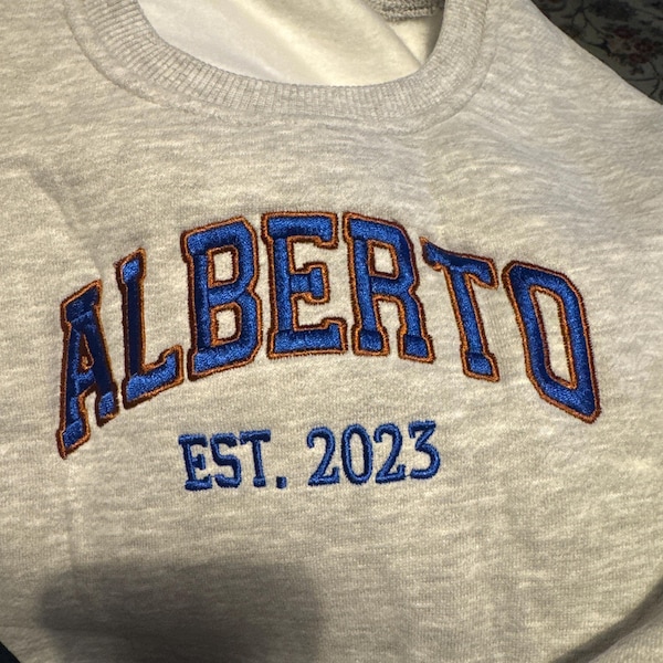 Custom Embroidered Kids Sweatshirt, Personalized Embroidered Toddler ...