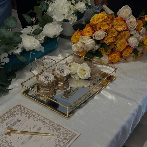 Personalized Nikkah Ring Plate and Sign, Nikkah Ring Tray, Nikkah Ring ...