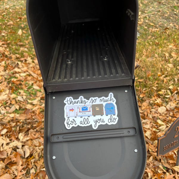 Thank You Mail Carrier Vinyl Decal, Mailbox Sticker, Appreciation Gift ...