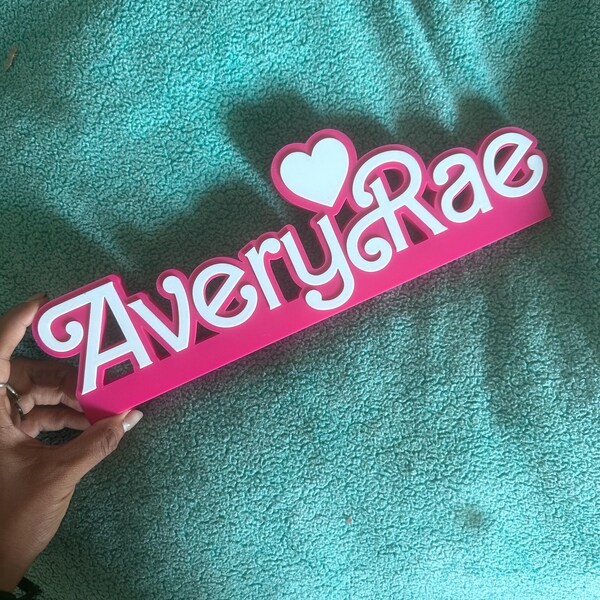 Personalized Doll Name Sign, Custom Name Plate, Girl Room Decor, Kids ...