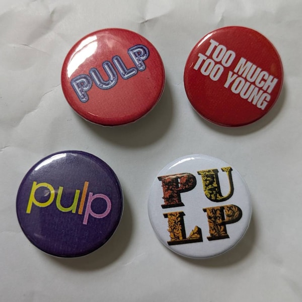 Stereolab Set of Four 25mm (1 Inch) Button Pin Badges, Featuring ...