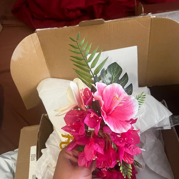 Plumeria and Anthurium Tropical Cake Topper - Etsy