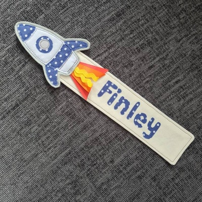 Personalised Handmade Children's Rocket Ship Bookmark - Etsy