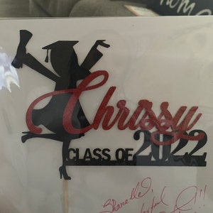 Personalized Graduation Cake Topper Class of 2022 | Etsy