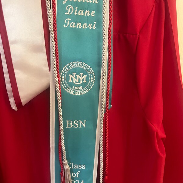 Custom Embroidery Graduation Stole | Custom Personalized Stole | Custom ...