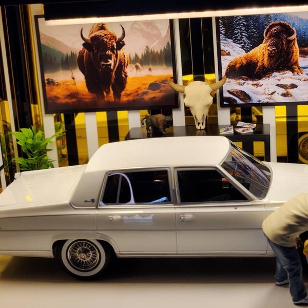 MINIATURE Bison Animal Mini Figurines Figures Dollhouse Diorama ...