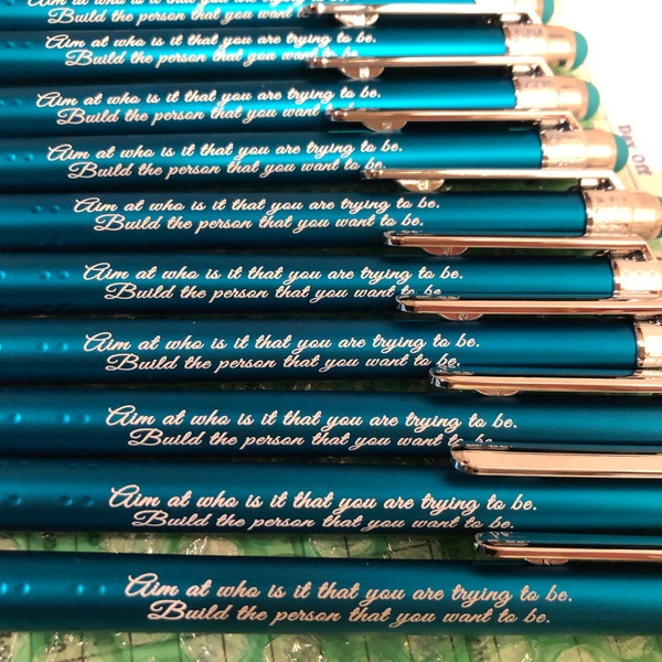 12 Custom Printed Bright Lights Imprinted Pens Personalized. Stylus ...