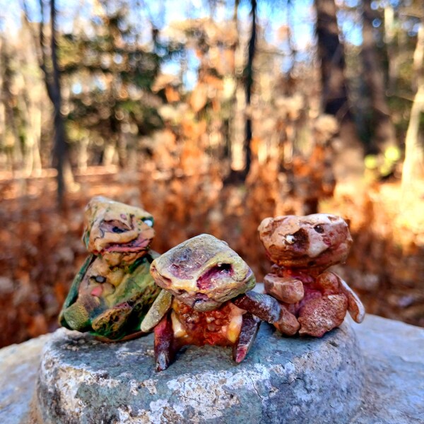 Rocklin, Handmade Rock Goblin Creature Whimsical Stone Art. - Etsy