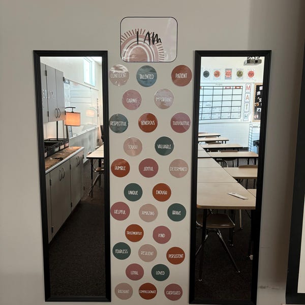 Boho Affirmation Station: Classroom Mirror Decor (editable Posters ...