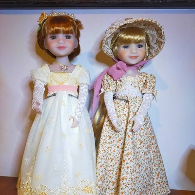 PDF Doll Clothes Dress Pattern Fits 14 Wellie Wishers Dolls American ...