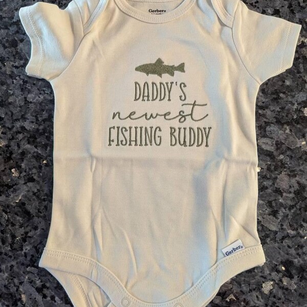 Embroidered First Grandbaby EST Year Bodysuit, Grandparents Pregnancy ...