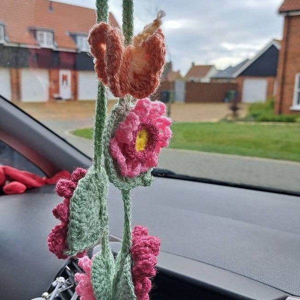 Dice Crochet Charm Pattern PDF. Cute Car Accessories Interior Rear View ...