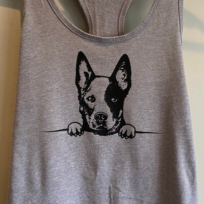 Heeler Svg Cool Peeking Heeler Funny Face Australian Cattle Dog Svg ...