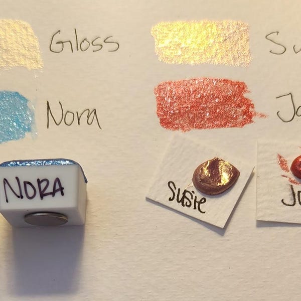 Calabasas Shimmer Blue Watercolor Paint Half Pan for Calligraphy, Art ...