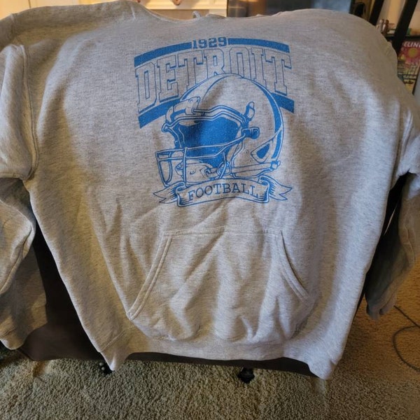 Retro Detroit Football Shirt, Distressed Detroit Football Sweatshirt ...