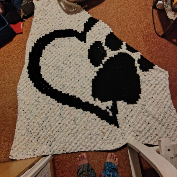 Football in Field Afghan C2C Crochet Pattern, Written Row Counts, C2C ...