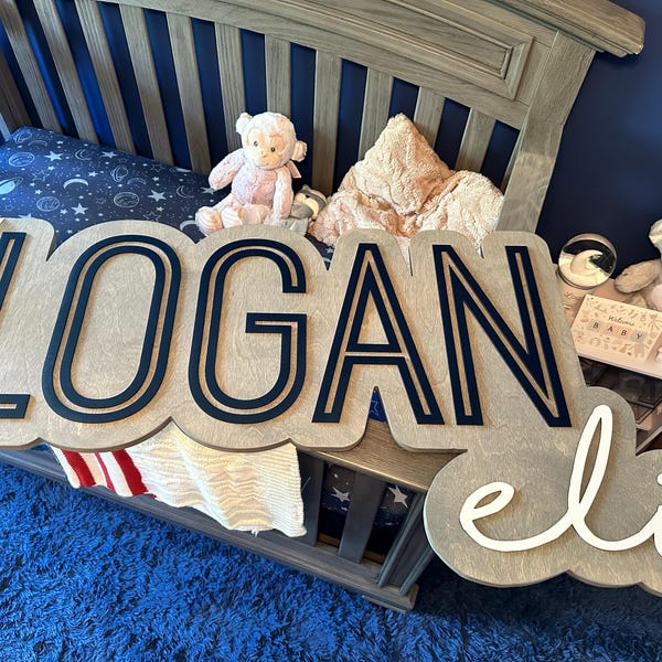 Large Custom Wood Name Sign, Nursery Name Sign, Boho Girl Name Sign ...