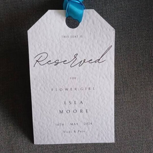 Luxury Wedding Reserved Seating Signs/wedding/minimalist/tags - Etsy UK