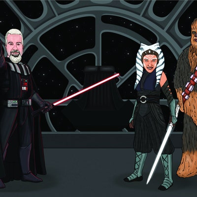 Great Opportunity Turn Me Into Jedi, Portrait From Photo, Ahsoka, Family Portrait, Best Gift ...