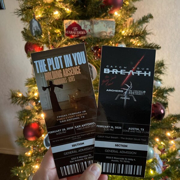 Physical Ticket Custom Personalized Laminated Concert Event Ticket ...