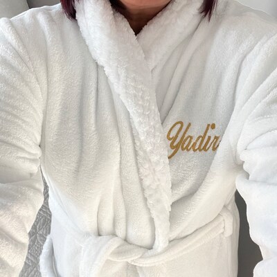 Last Name Family Couples Robes Set of 2 Matching Embroidered Spa ...