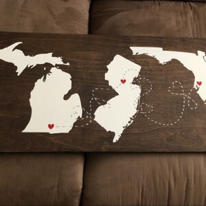 CUSTOM State Sign State Sign Wedding Gift State to State - Etsy