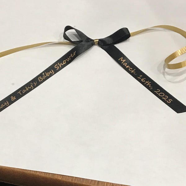 Personalized Satin Favor Ribbons: Custom Printed 3/8" Ribbon-favor ...