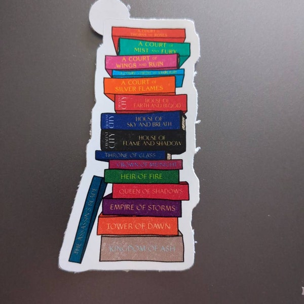 SJM Universe Book Stack Vinyl Sticker, Water Bottle Laptop Kindle Decal ...